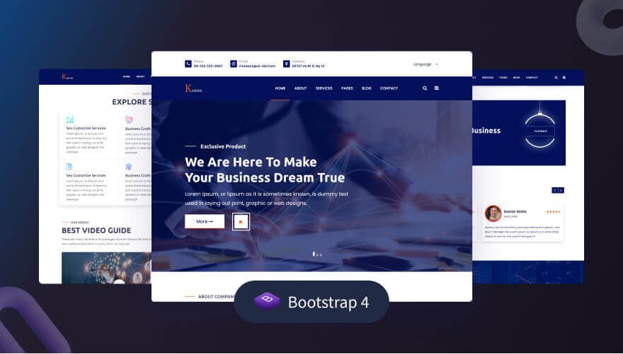 Free Business Bootstrap Template - Kalista - UI-Lib
